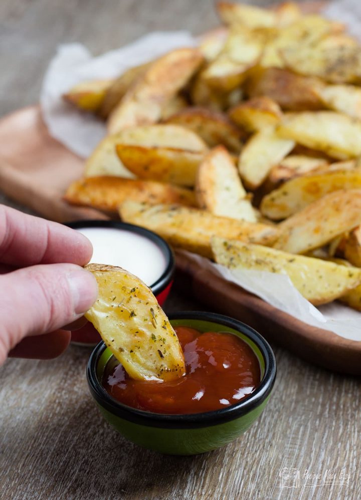 Oven roasted chips (wedges) | Recipes Made Easy