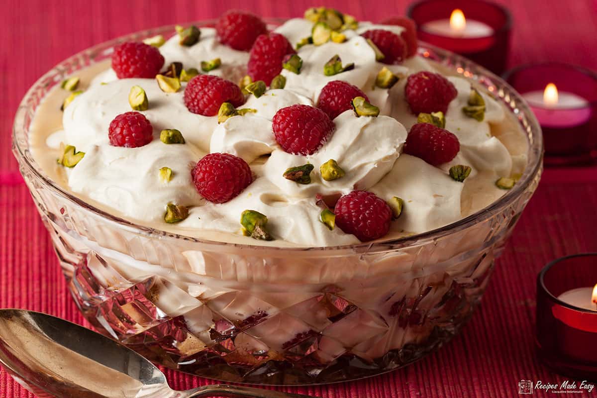 Raspberry syllabub trifle | Recipes Made Easy