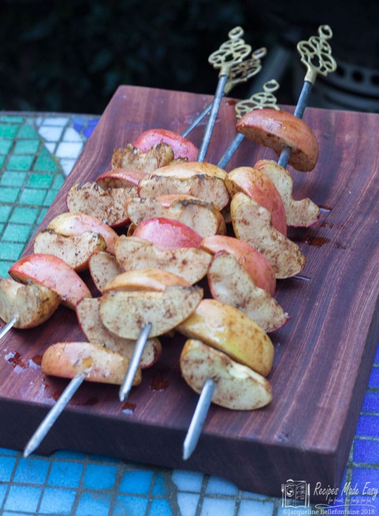 BBQ Apple Skewers with Salted Caramel Sauce | Recipes Made Easy
