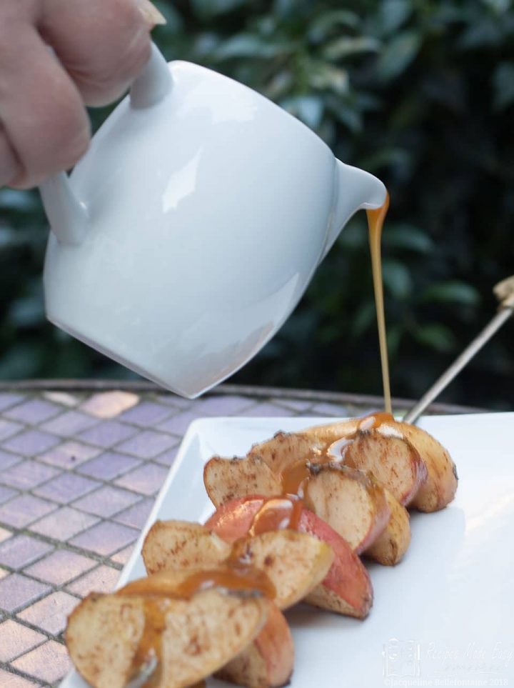 BBQ Apple Skewers with Salted Caramel Sauce | Recipes Made Easy