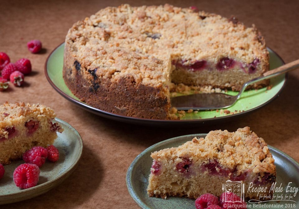 Raspberry and Hazelnut Crumble Cake | Recipes Made Easy