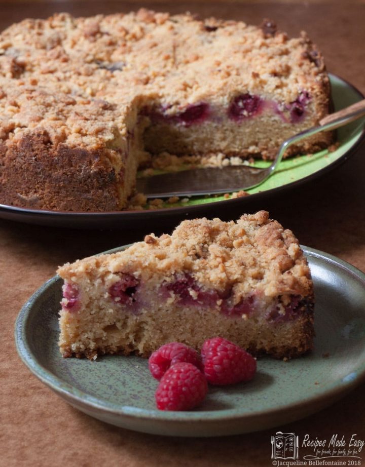 Raspberry and Hazelnut Crumble Cake | Recipes Made Easy