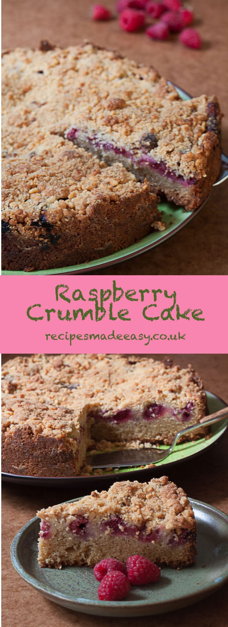 Raspberry and Hazelnut Crumble Cake | Recipes Made Easy