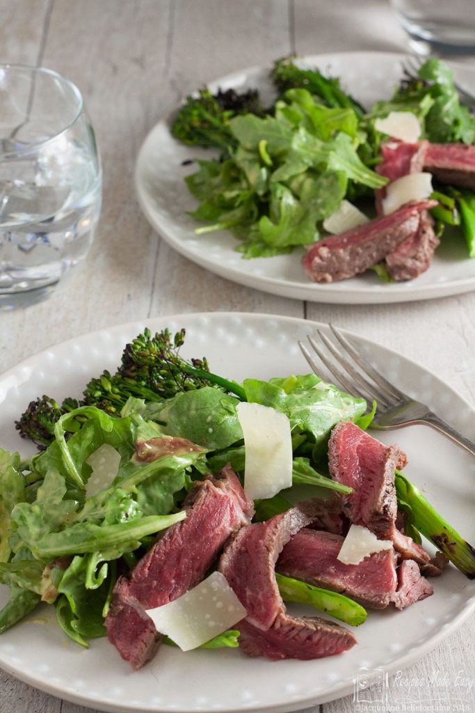 Chargrilled broccoli, rocket and Beef salad | Recipes Made Easy