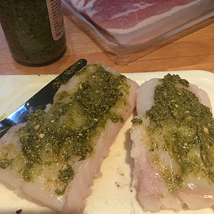 Roast Cod with Parma Ham and Pesto | Recipes Made Easy