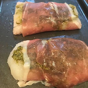 Roast Cod with Parma Ham and Pesto | Recipes Made Easy