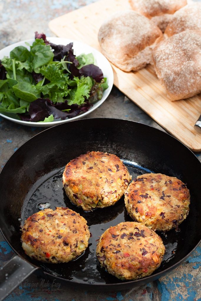 Spicy Bean Burgers - The easy to make veggie burger | Recipes Made Easy