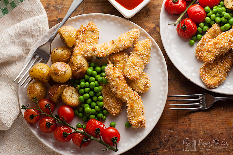 Oven Baked Sesame Chicken Nuggets | Recipes Made Easy