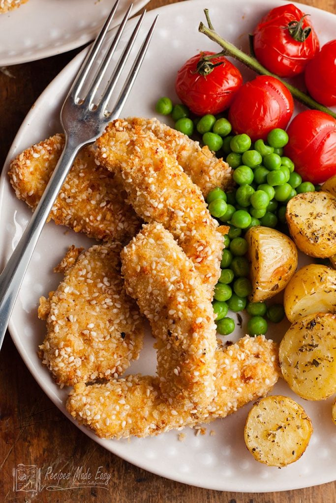 Oven Baked Sesame Chicken Nuggets | Recipes Made Easy