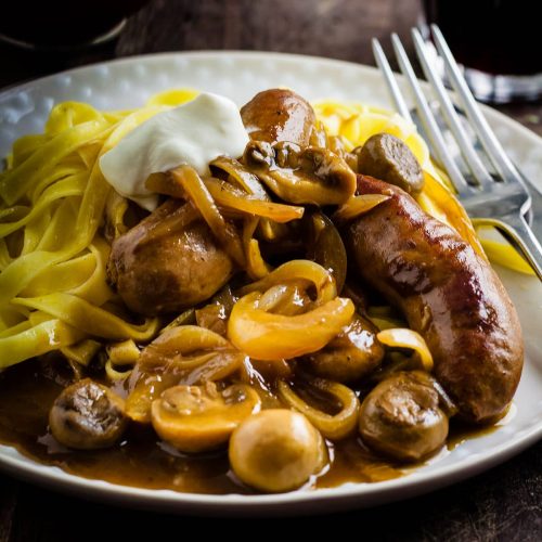 Sausage stroganoff store