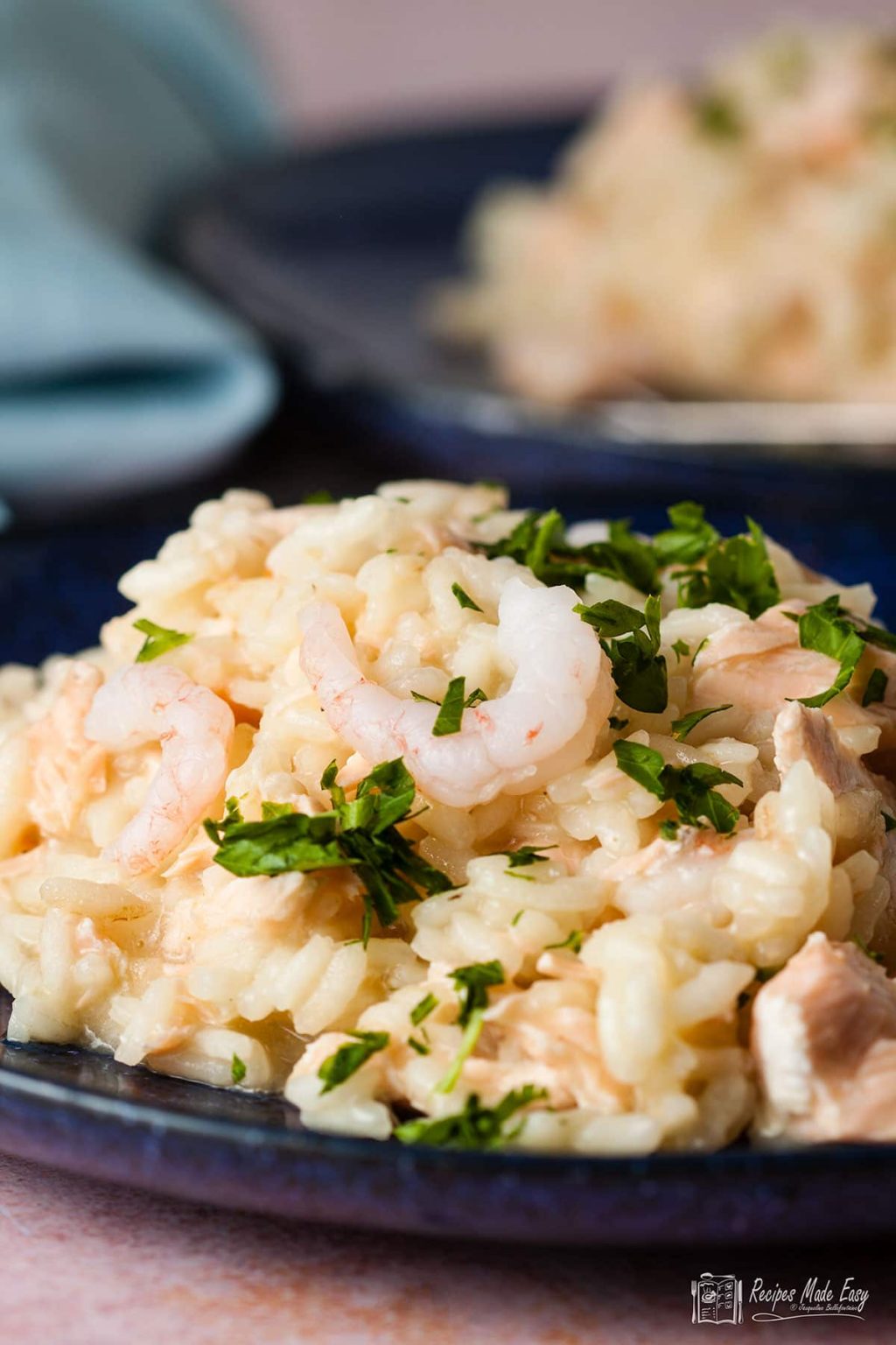 Salmon and prawn risotto | Recipes Made Easy