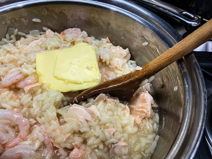 Salmon and prawn risotto | Recipes Made Easy